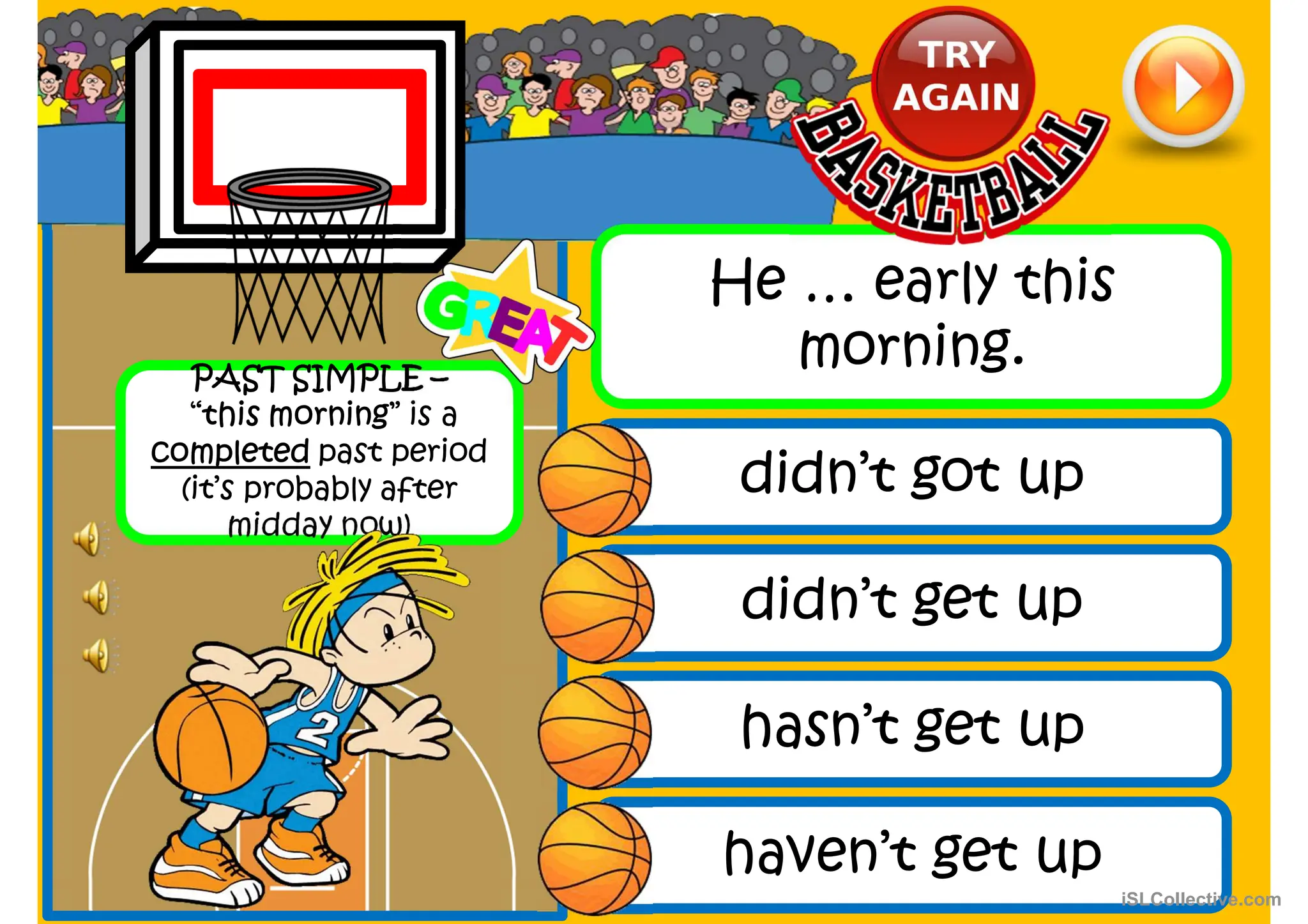PRESENT PERFECT vs PAST SIMPLE - basketball game.pdf