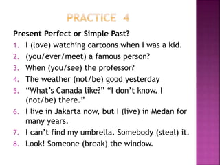 Present Perfect vs Past Simple | PPT | Free Download