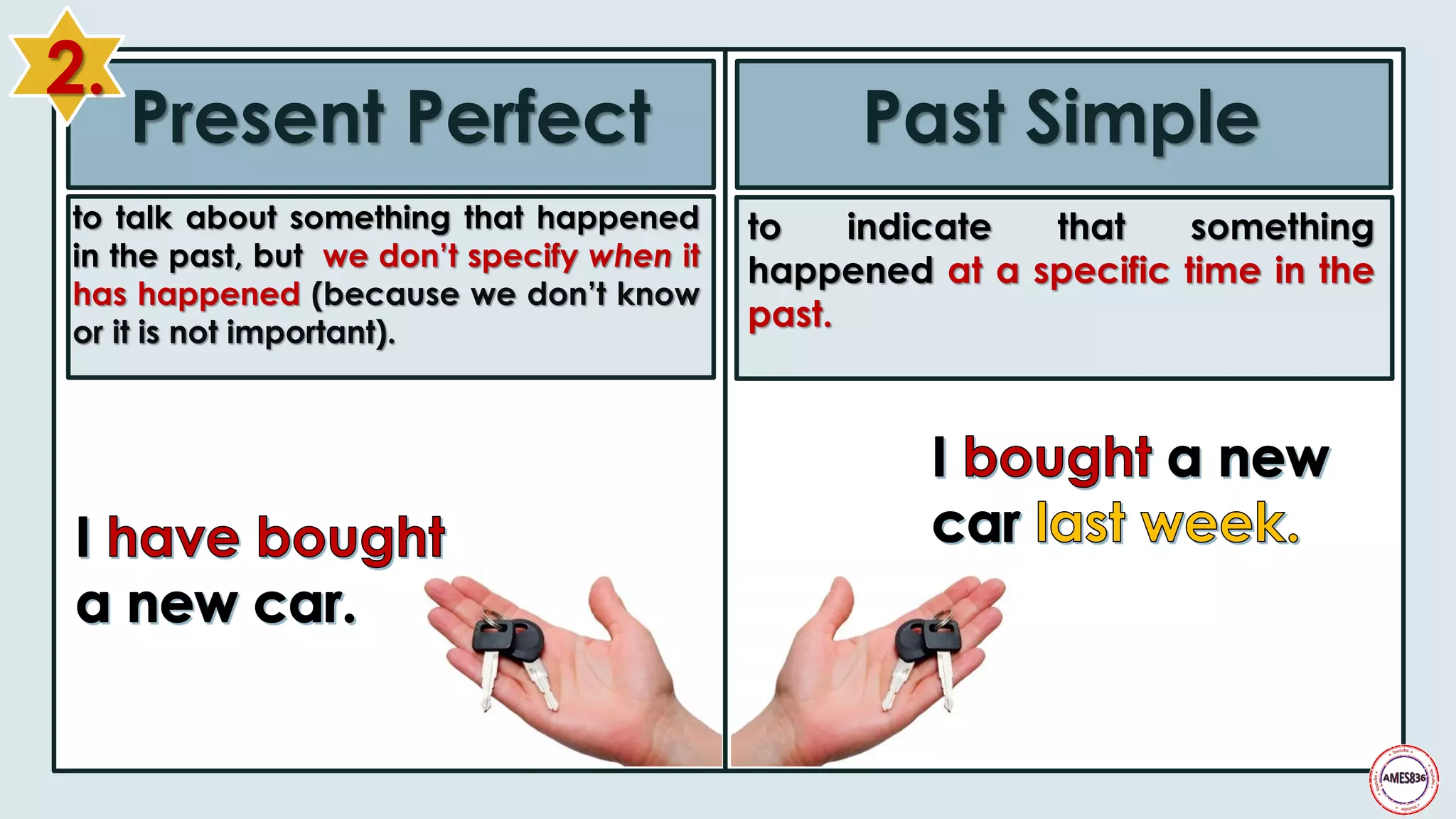 Present Perfect vs Past Simple : English Language | PDF