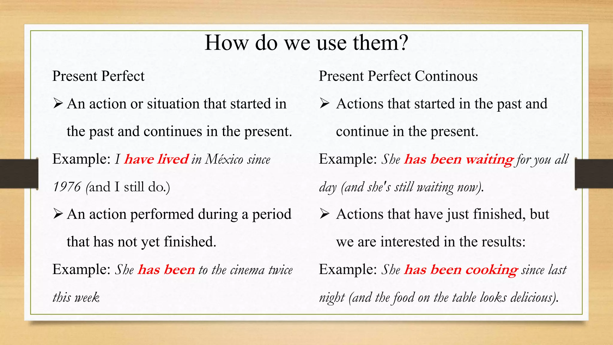 Present perfect vs present perfect continuos | PPTX