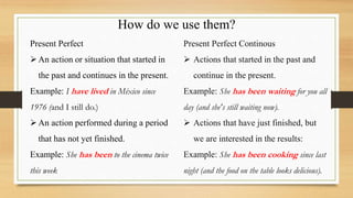 Present perfect vs present perfect continuos | PPTX