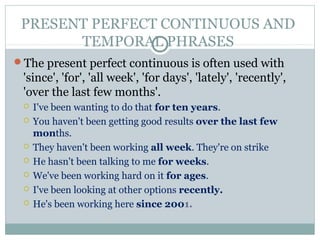 Present perfect vs present perfect continuous | PPT