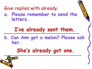 Present perfect with already | PPSX