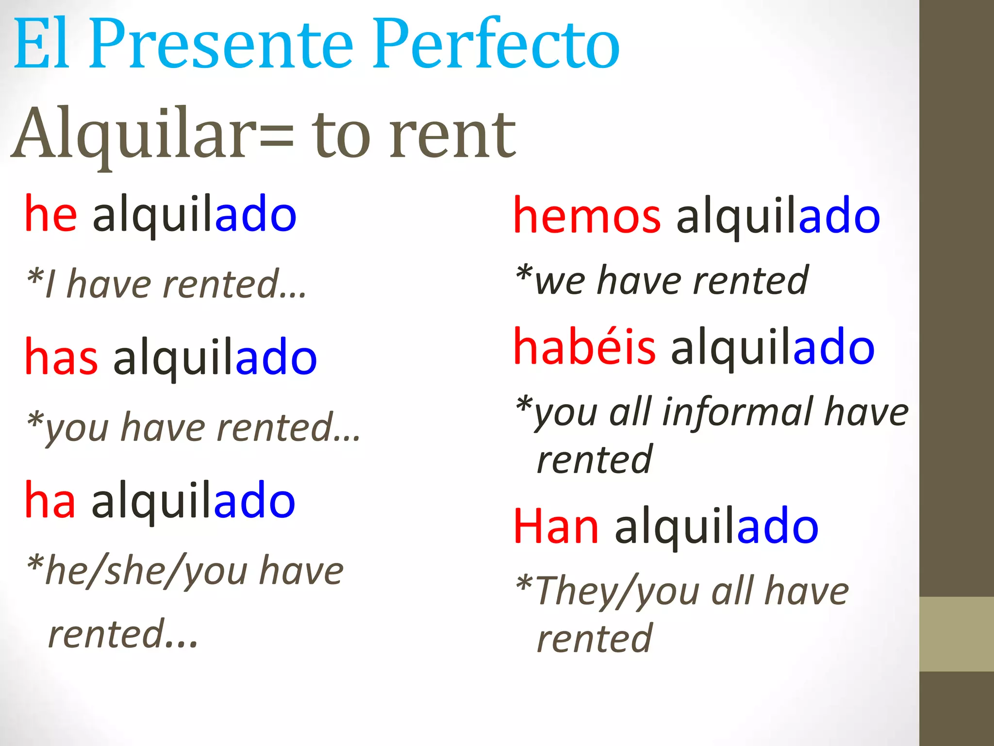 present perfect y present perfect subjunctive apuntes.ppt