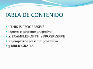 Present progresive | PPTX