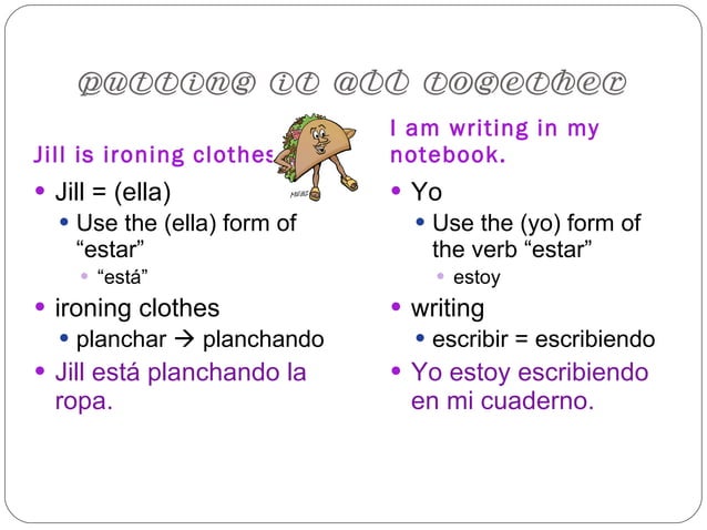 Present Progressive in Spanish | PPT