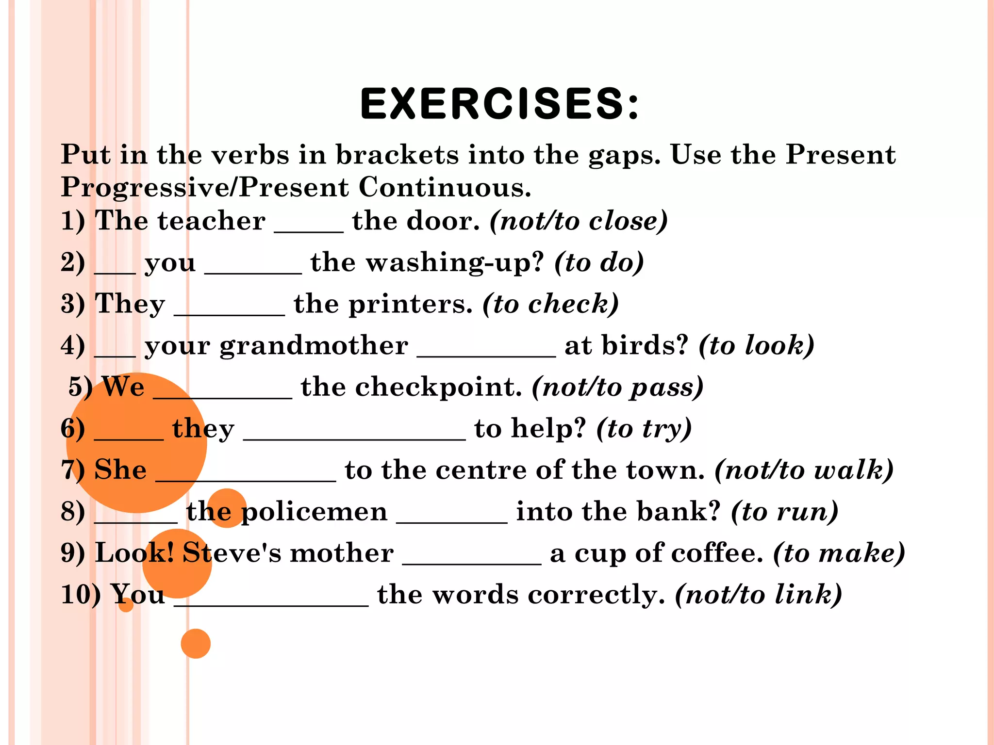 Present progressive | PPT