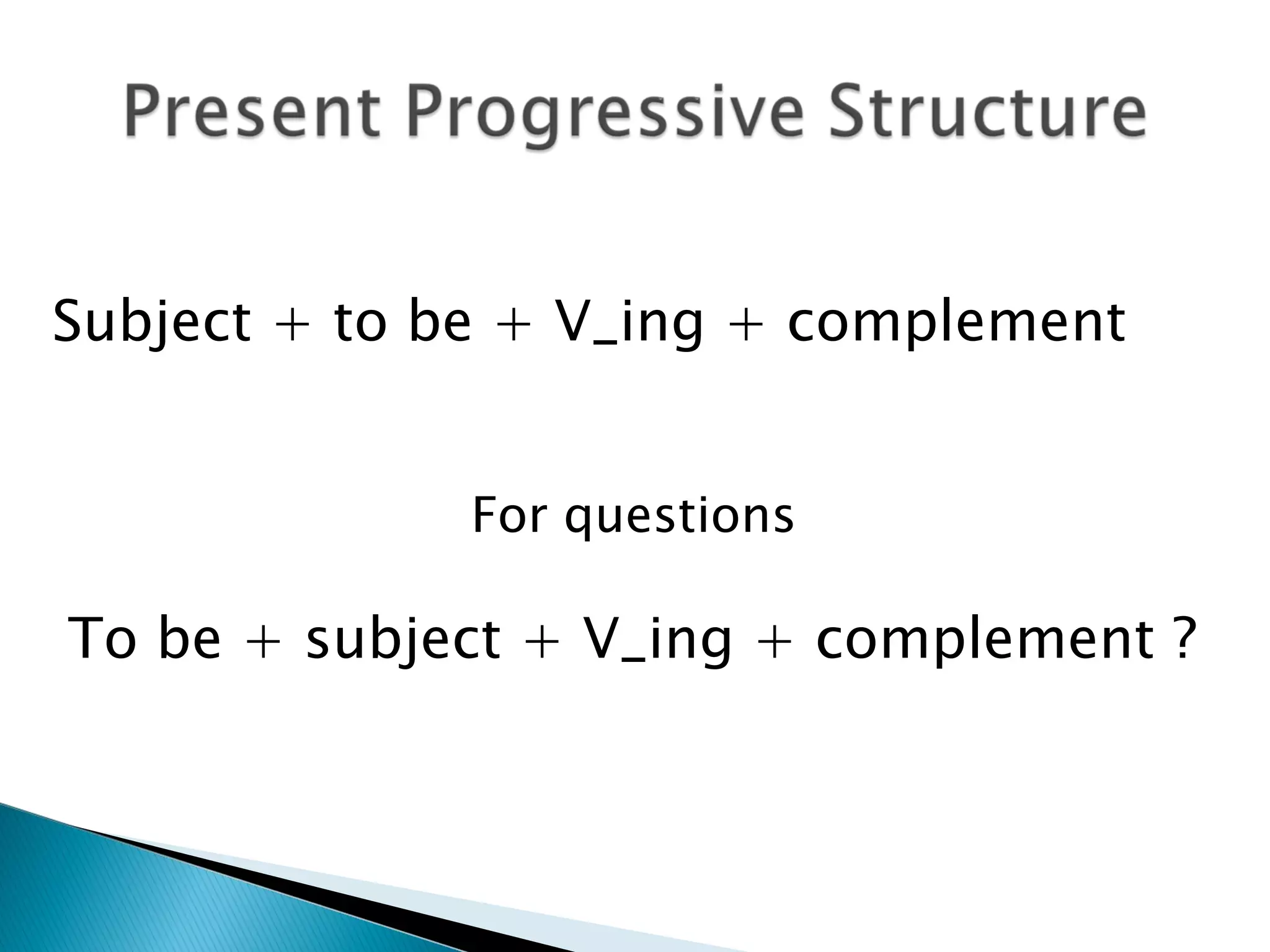 Present progressive | PPT