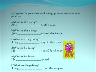 Present progressive | PPT