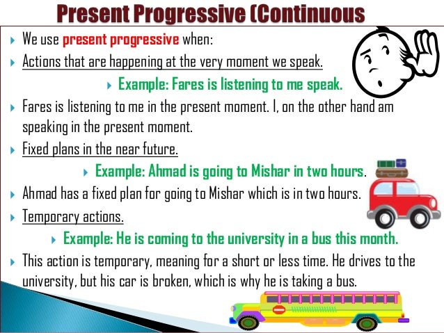 Present progressive