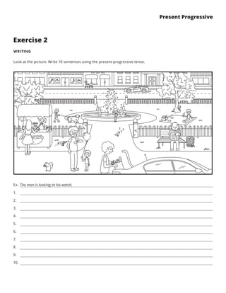 Present progressive | PDF