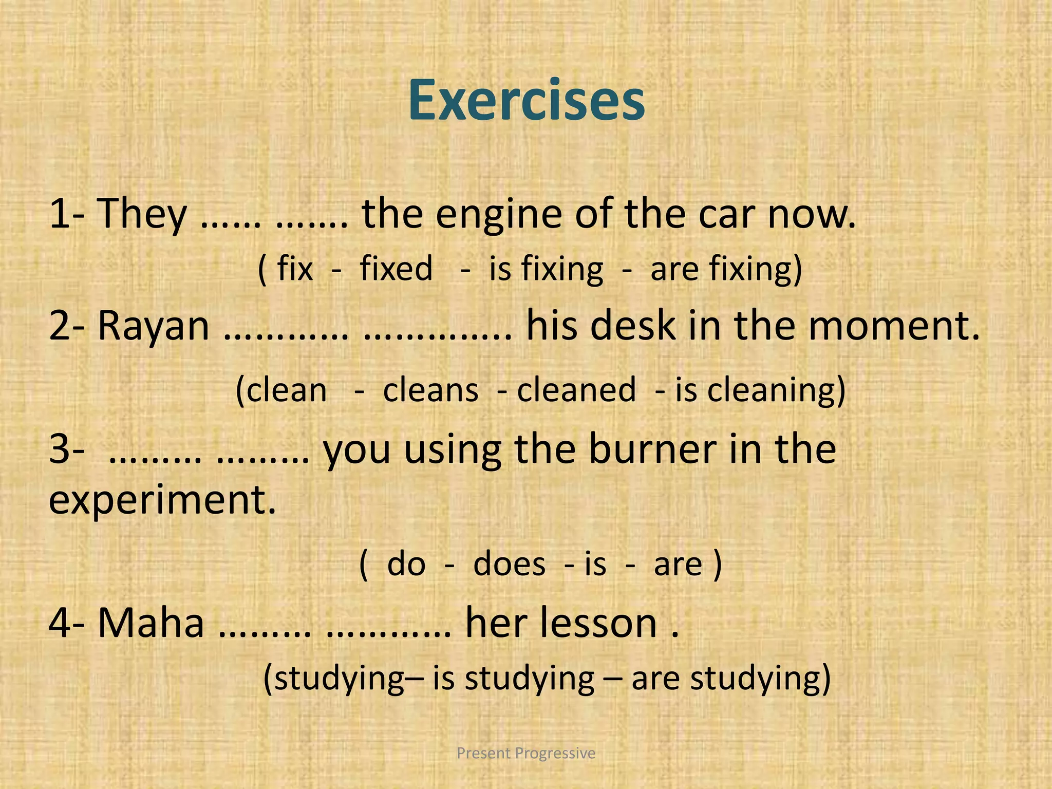 Present Progressive. | PPTX