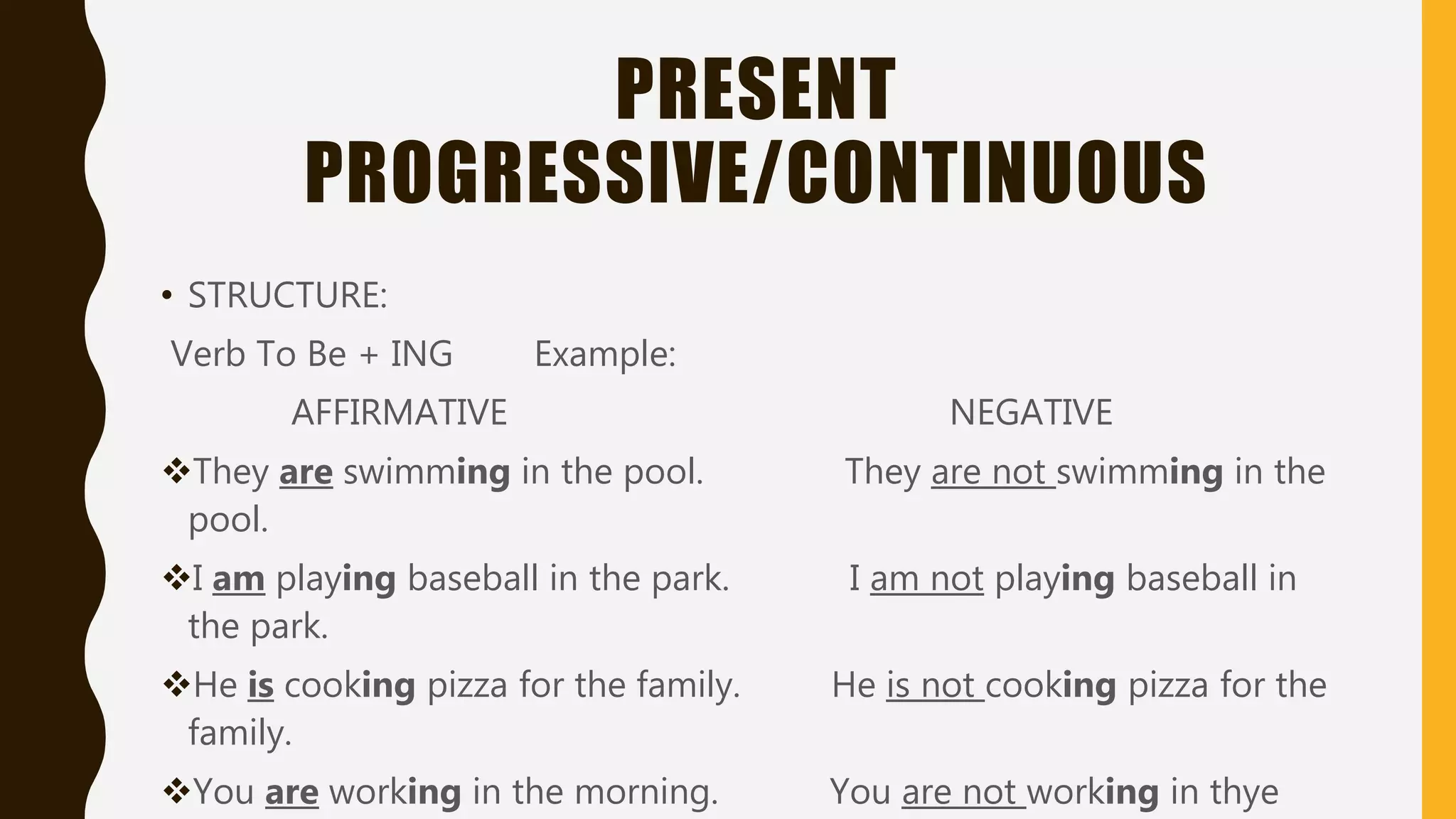 Present progressive | PPT