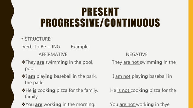 Present progressive | PPT