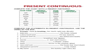 present progressive tense rules and sent | PPT