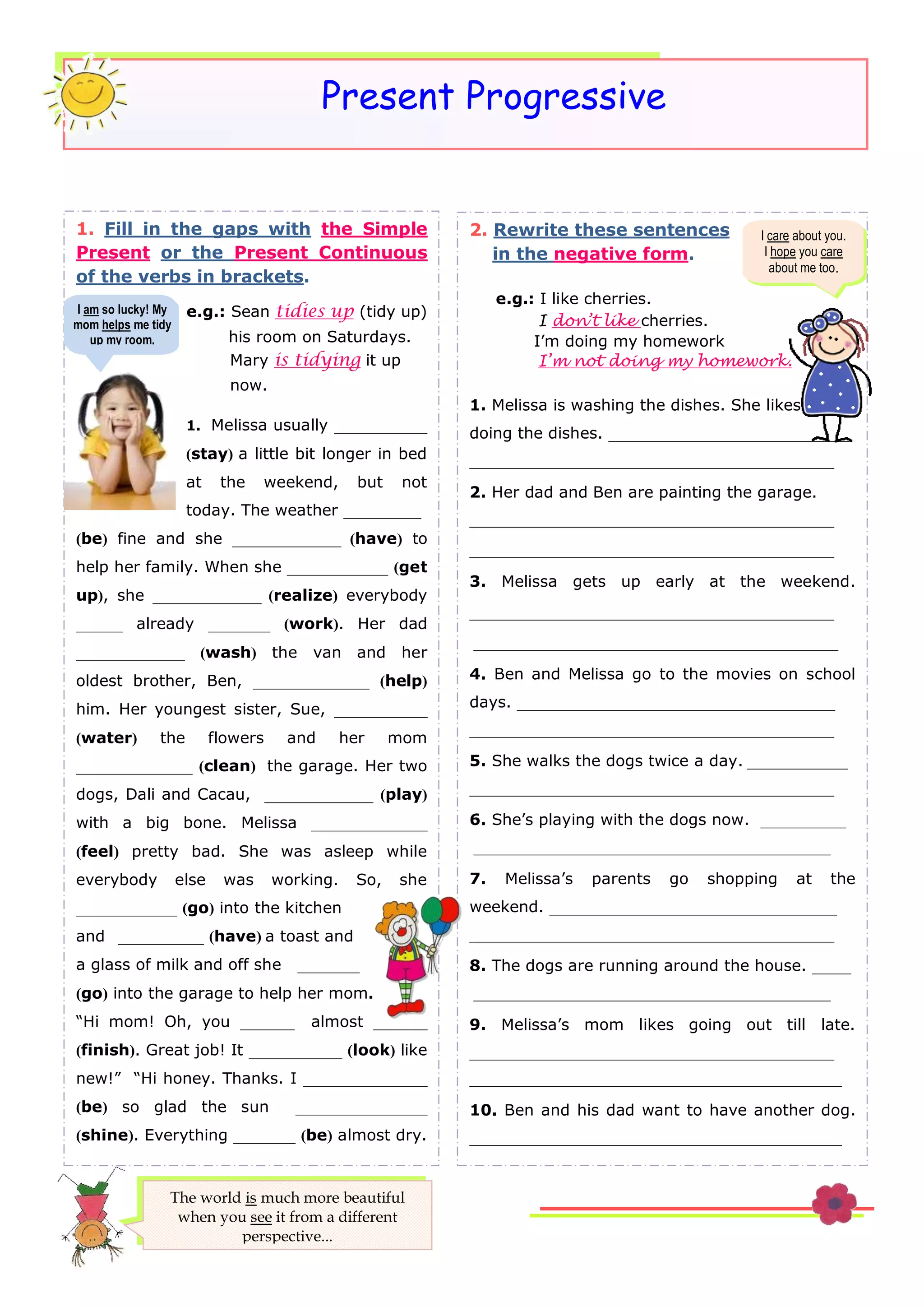 Present progressive 3 | PDF