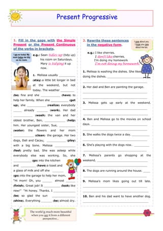 Present progressive 3 | PDF