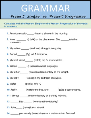 Present progressive 4 | PDF