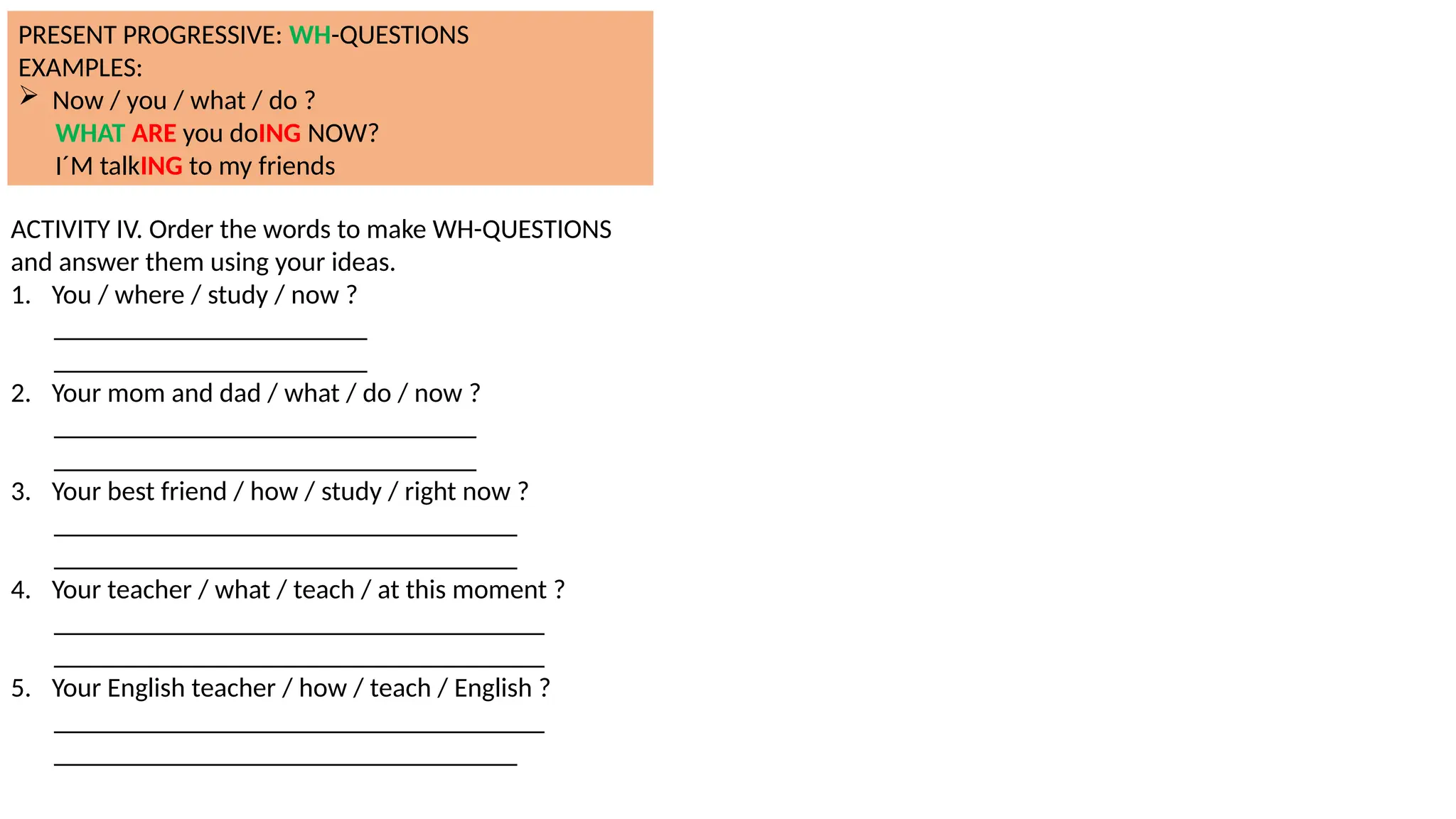 PRESENT PROGRESSIVE AFFIRMATIVE NEGATIVE.pptx