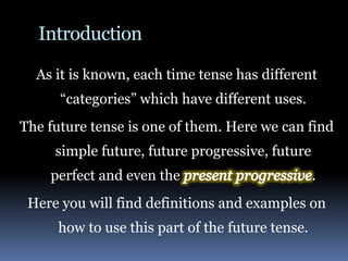Present progressive in the future | PPTX