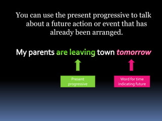 Present progressive in the future | PPTX