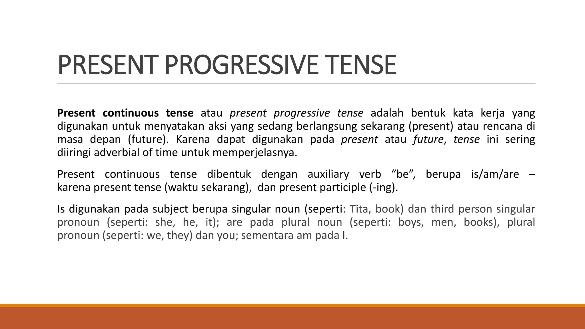 Present progressive tense 1 | PPTX