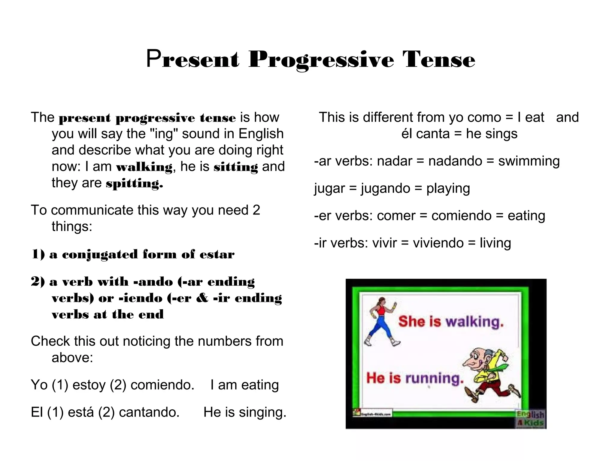 Present Progressive Tense, Comparisons & Demonstrative Adjectives | PPT