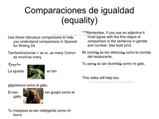 Present Progressive Tense, Comparisons & Demonstrative Adjectives | PPT