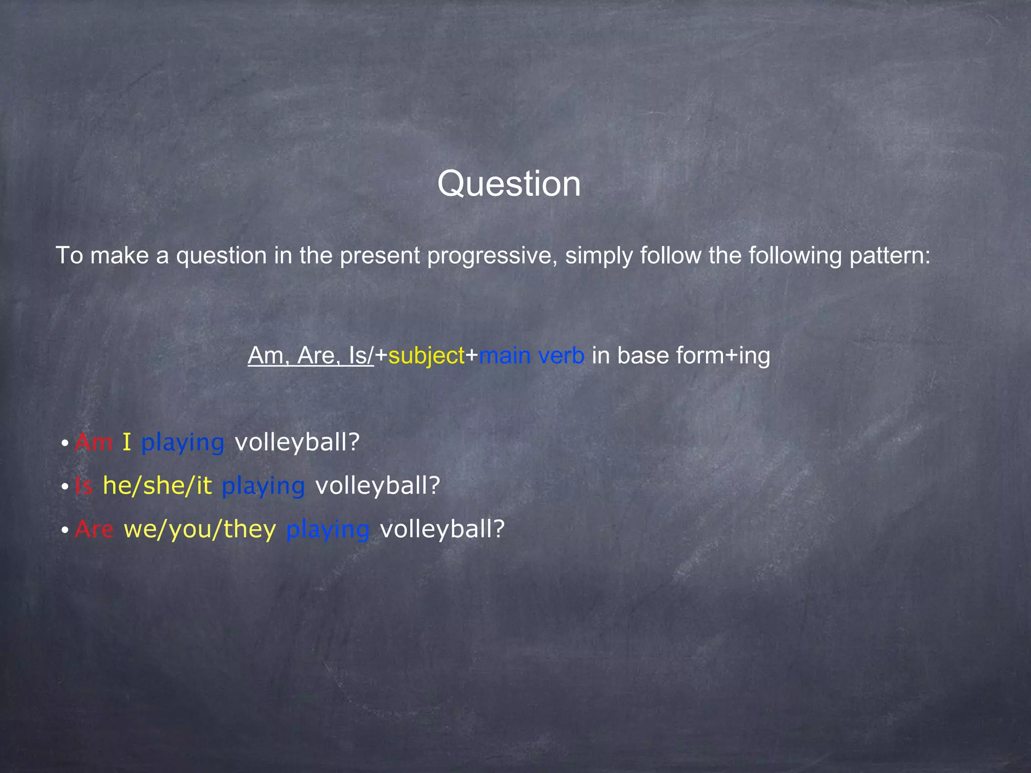 Present progressive tense | PPT