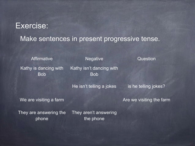 Present progressive tense | PPT