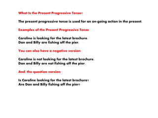 Present progressive tense | PPT
