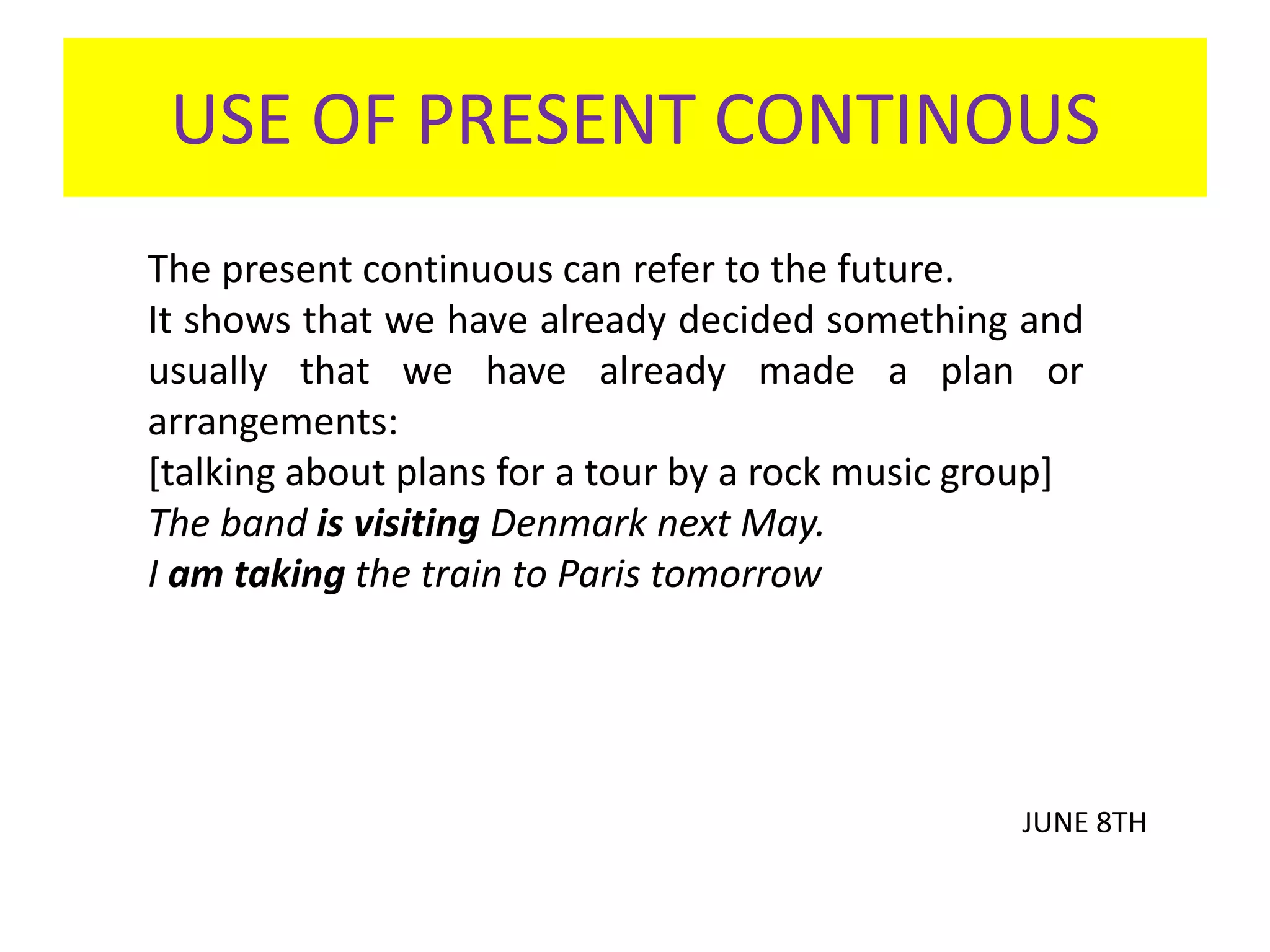 Present progressive tense | PPT