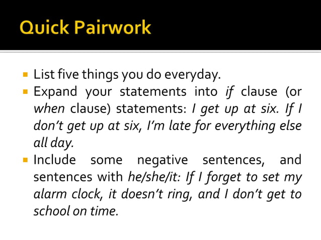 Present Real Conditionals | PPTX