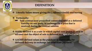 bai al salam and istisna | PPTX