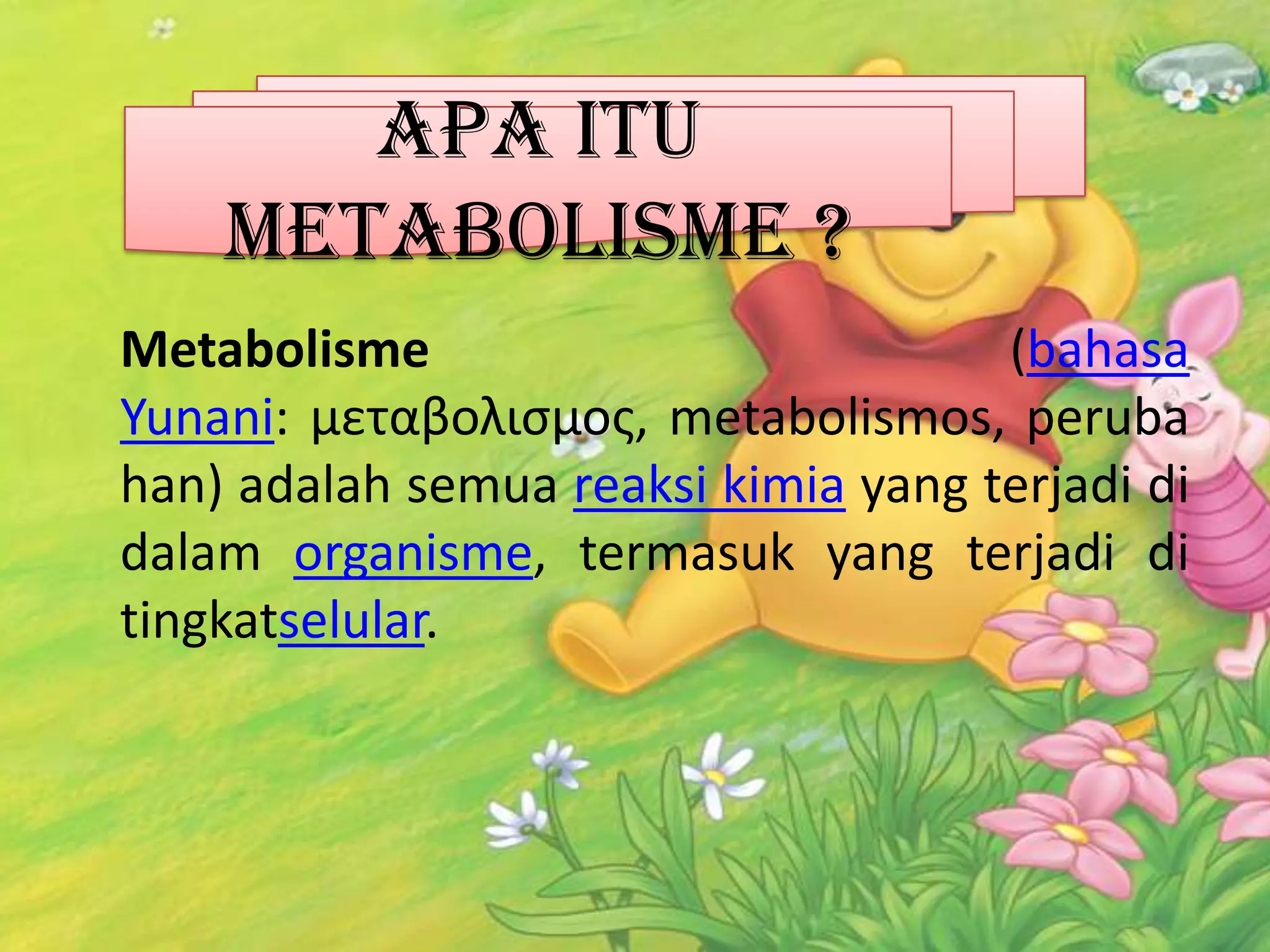 Metabolisme tubuh manusia | PPTX