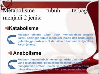 Metabolisme tubuh manusia | PPTX