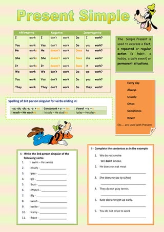 Present simple | PDF