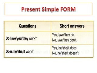 Present simple tense | PDF