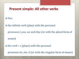 Present simple: basic stuff! | PPTX