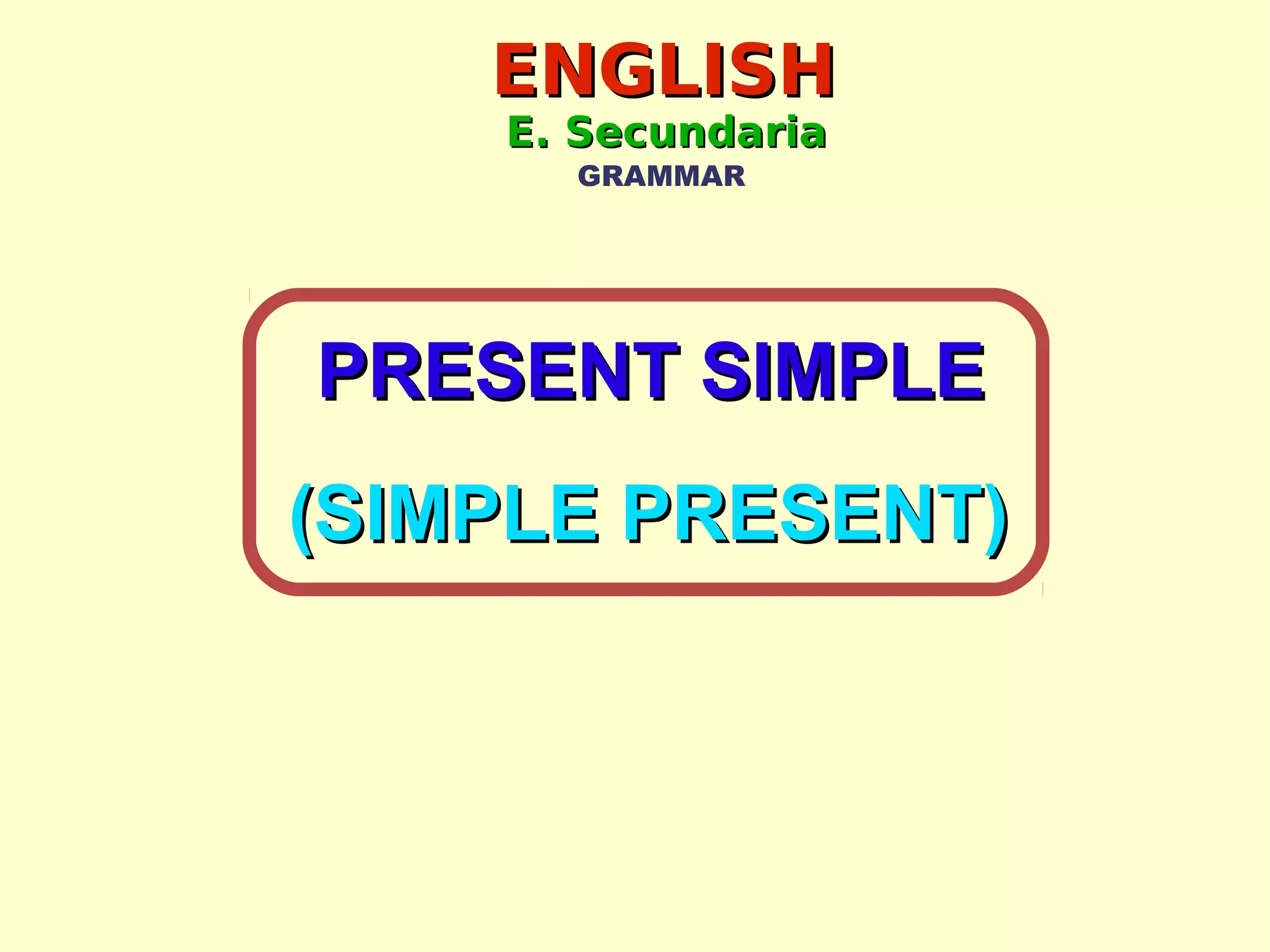 Present simple | PPT