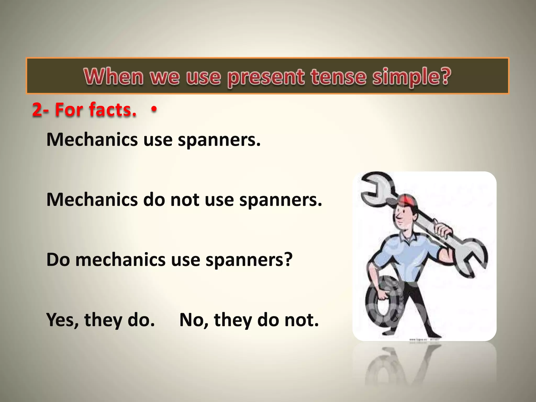 Present simple Technical Sentences | PPTX