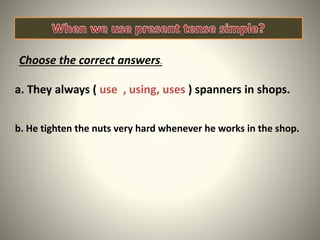 Present simple Technical Sentences | PPTX