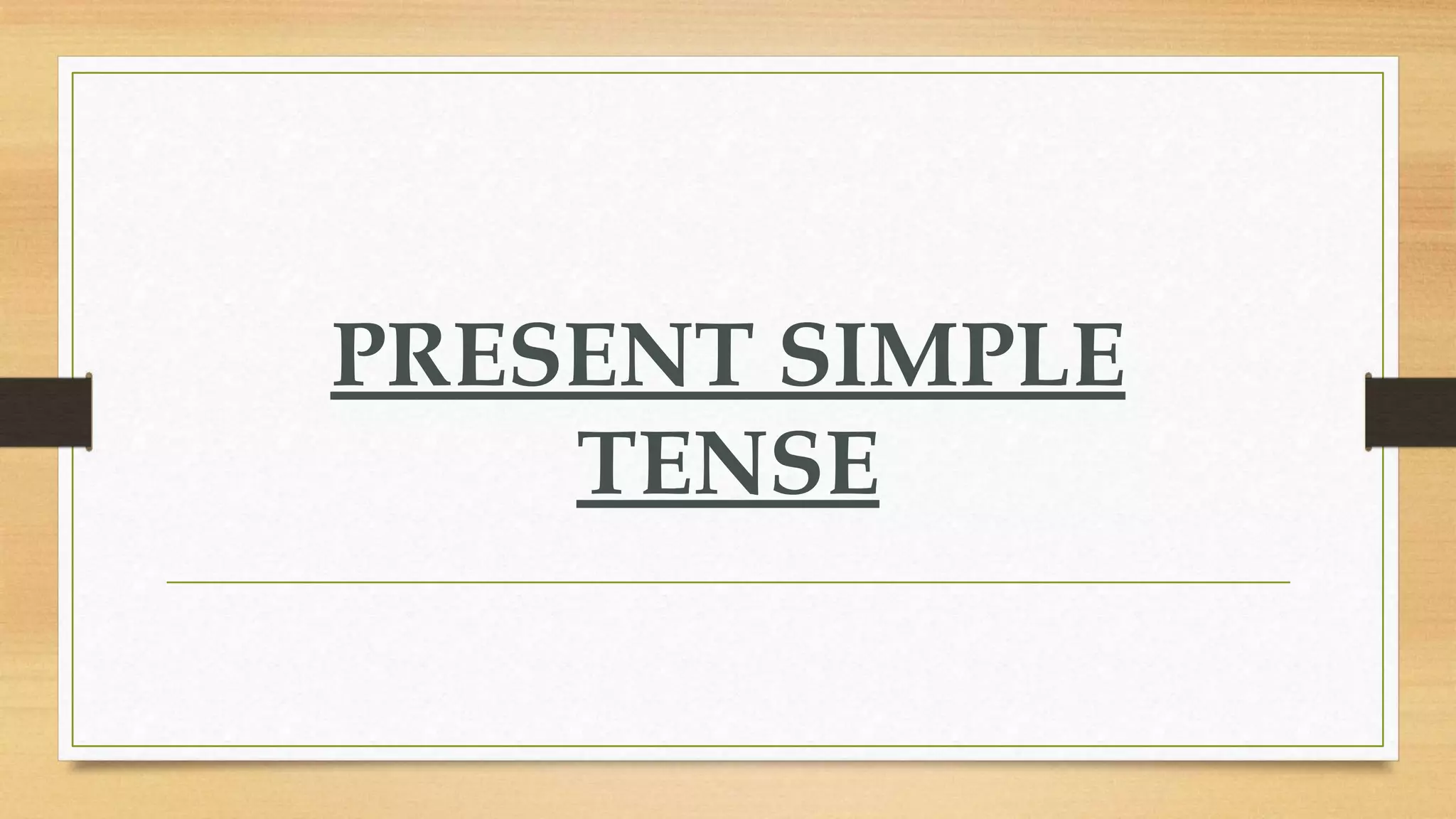 Present Simple Tense | PPTX