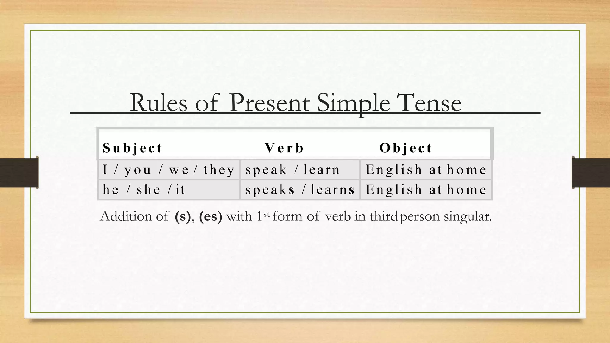 Present Simple Tense | PPTX