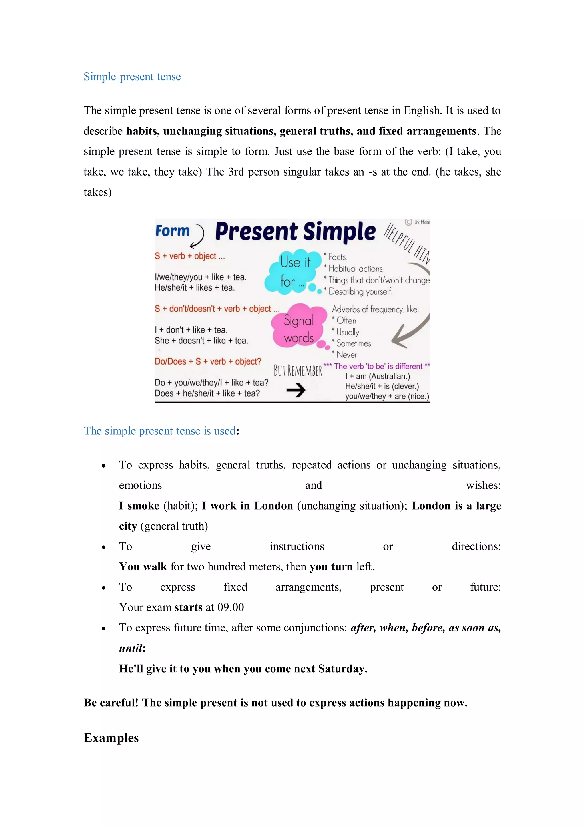 Present simple | PDF