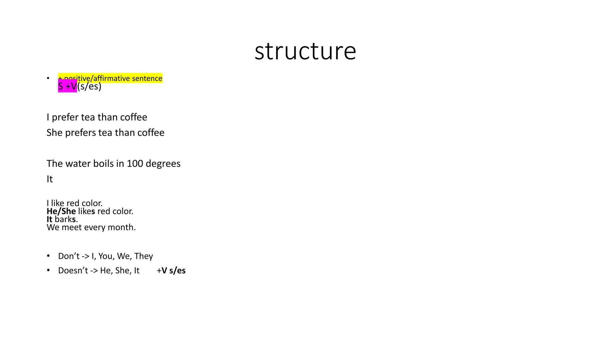 present simple.pptx present simple structure | PPTX