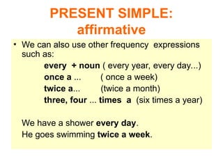 Present simple en inglés, estructura gramatical | PPT