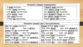 Present simple 7th grade | PPT