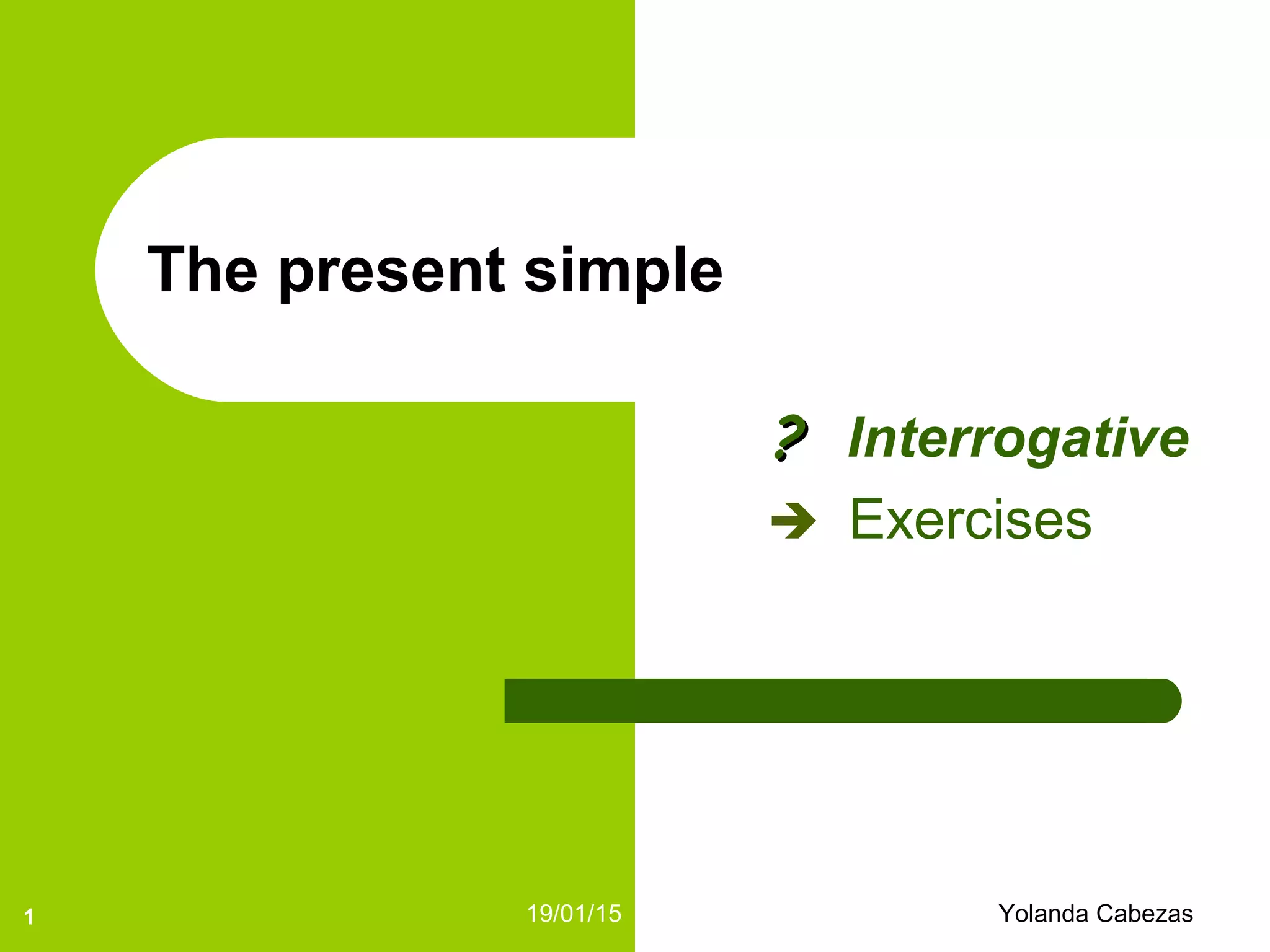 Present simple questions | PPT