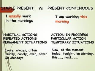 Present simple and continuous | PPT